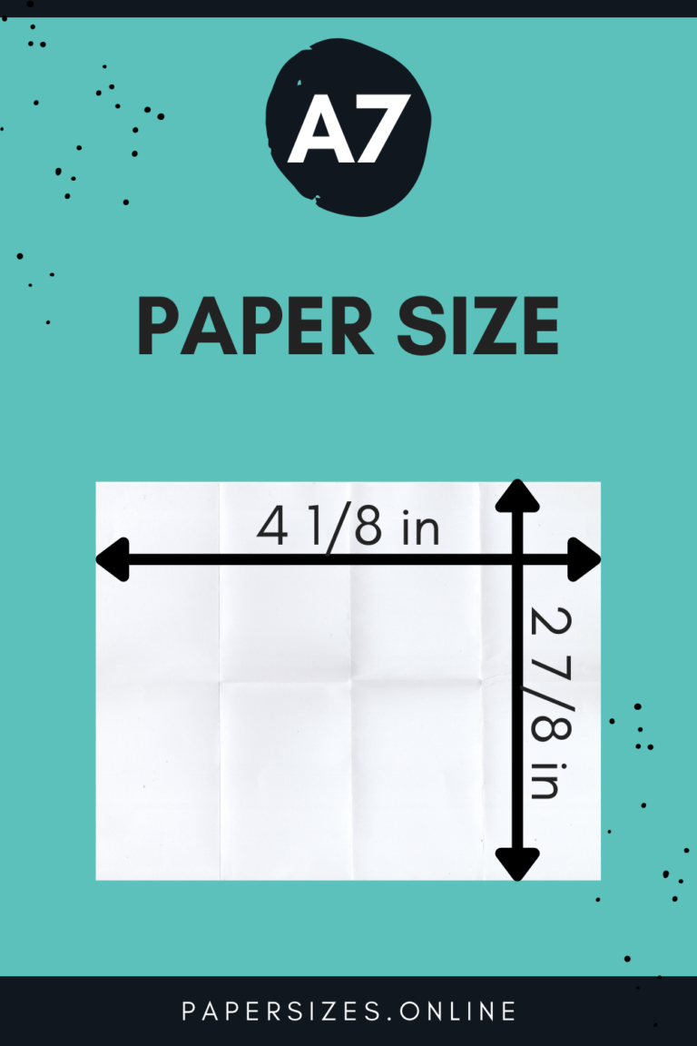 A7 Size In Inches - Paper Sizes Online